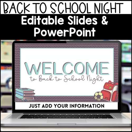Back To School Night Digital Google Slides Templates by One Curly Girl
