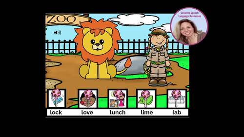 Feed the Lion! Initial /l/ Articulation 25 Words Speech Therapy Interactive
