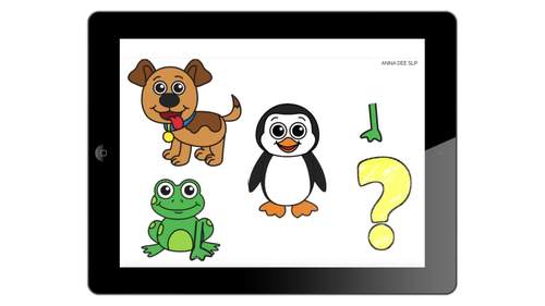 Preschool Speech Therapy Activity l Grammar BOOM Card by Anna Dee SLP