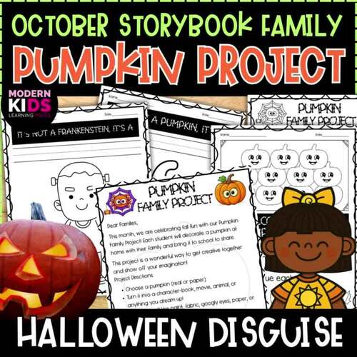 Pumpkin / Ghost in Disguise October Halloween Storybook Writing Family ...