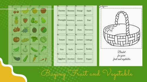Buying Fruit and Vegetable Language Exercise, Fruit and Vegetable ...