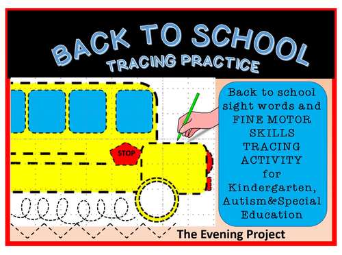 Back to school sight words tracing and fine motor skills practice for k ...