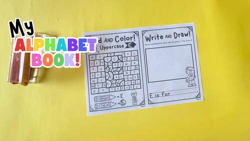 My Letter E Book | Letter E Worksheets | Alphabet Mini Booklet by Kids ...