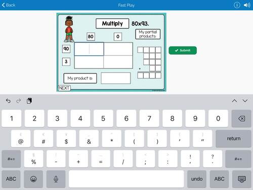 Area Model Multiplication 2-Digit by 2-Digit Boom Cards™ by Math With ...