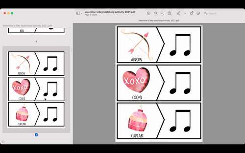 Valentine's Day Matching Activity | Printable by musicpluscoffee