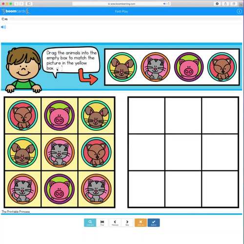 Matching Bears Visual Discrimination Boom Cards by The Printable Princess