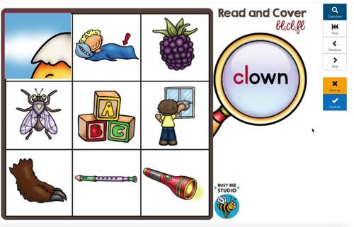 Blends L Boom Cards | Easter Themed Games BL CL FL GL PL SL by Busy Bee ...