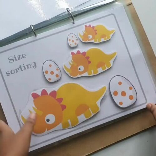 Toddler Busy book, Dinosaur Busy Book, Dino preschool worksheets,quiet book