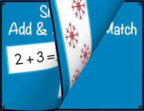 Snowflake Addition & Subtraction 0-10 Number Sentence Match | TPT