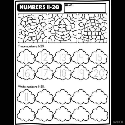 Numbers 11-19 Math Skills Worksheets: Write, Compose, Decompose ...