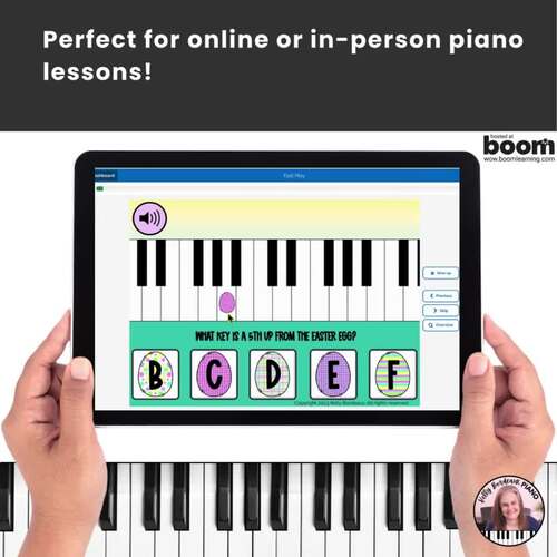 Easter Piano Intervals 2nds-5ths Digital BOOM™ Cards Activity for Piano ...