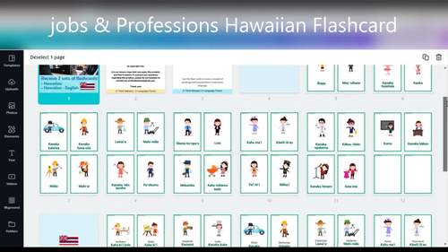 Hawaiian Flashcards Jobs and Occupations by Language Forum | TpT