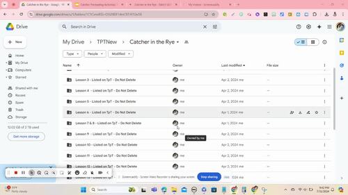 Catcher in the Rye - DAILY LESSONS ONLY UNIT BUNDLE - Slide Decks and ...