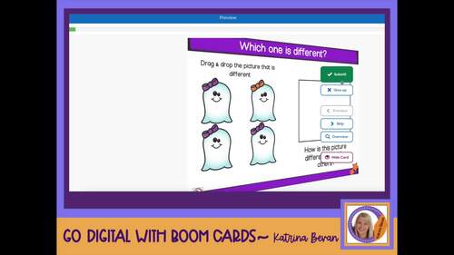 Boom™ Cards: Which one is different? Halloween Edition by Katrina Bevan