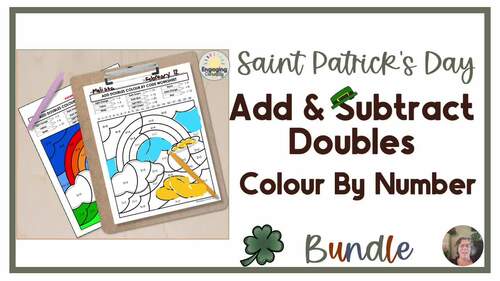 St Patty’s Doubles Addition & Subtraction Within 20 Color-by-Code Math ...