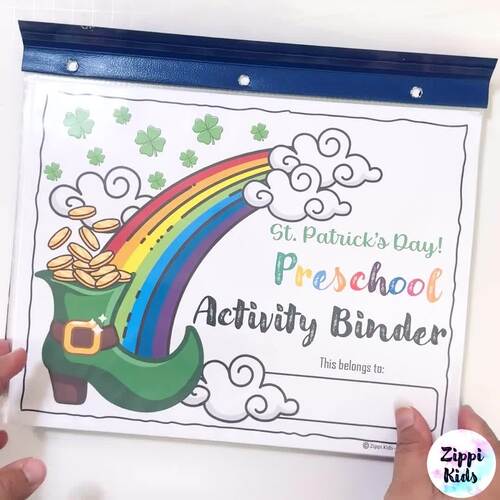 St. Patricks Day Busy Book, Toddler/Preschool activity binder, quite book