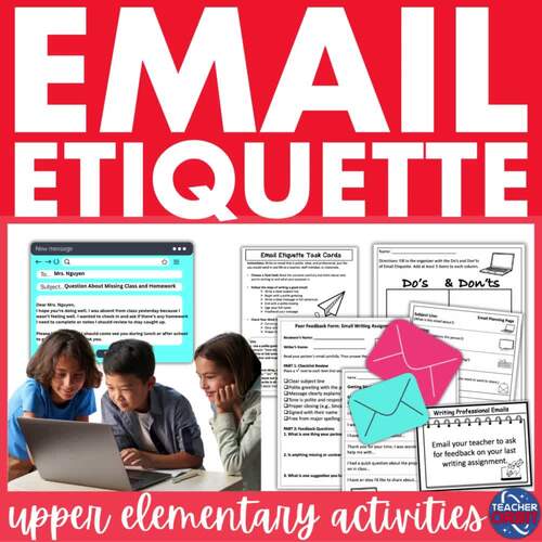 Email Etiquette How to Write an Email Back to School Activity Grades 4 5 6