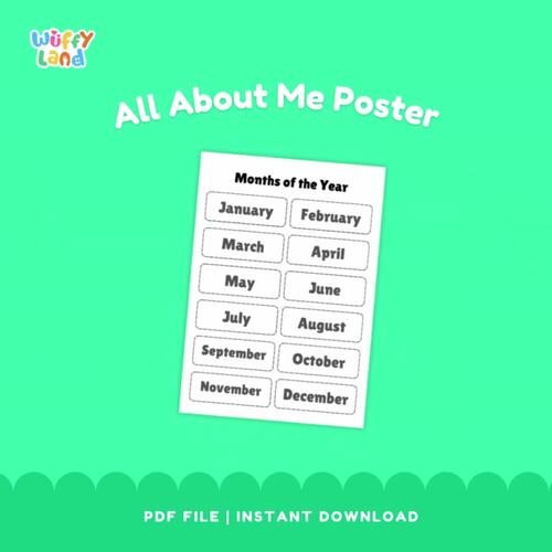 Classroom Months of the Year Labels by Wuffyland | TPT