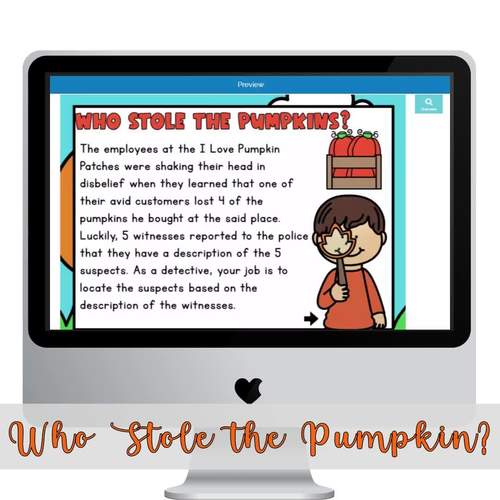 Solve the Mystery Game and Detective Activity The Stolen Pumpkins Boom ...