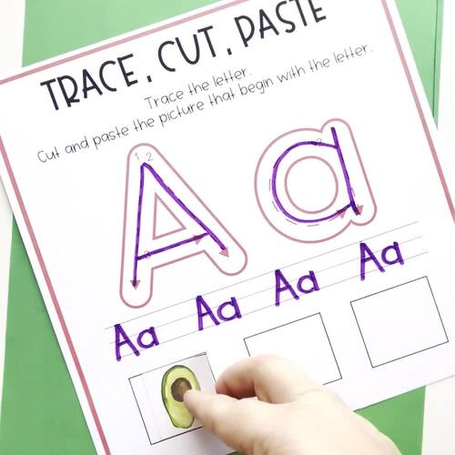 Alphabet Worksheets-Cut and Paste Activity by The Garden of Edin