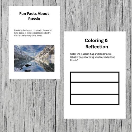 Russia Country Study Mini Book for Kids | Geography & Culture | Grades 1–3