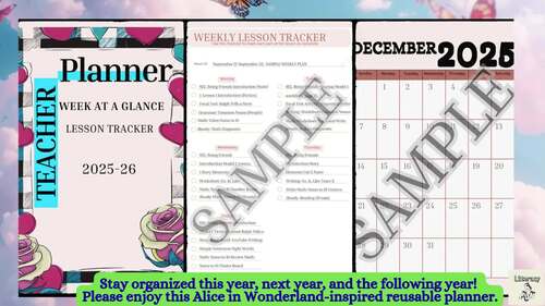 Teacher Planner | Simple & Reusable by Literacy and Fun | TPT