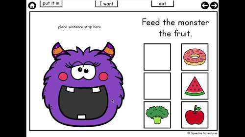 Feed the Monsters Categories Boom Cards™ by Speechie Adventures | TPT