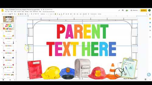 Community Helpers Themed SLIDE SHOW | Editable | Google Slides | Career Day