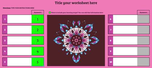 Factoring Quadratic Expressions - Mandala Heart D Color Reveal Digital ...