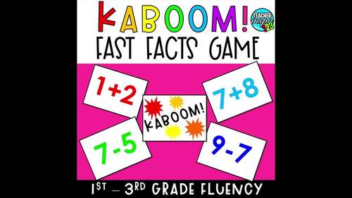 Adding Subtracting Multiplying Math Fact Fluency Review Games Bundle