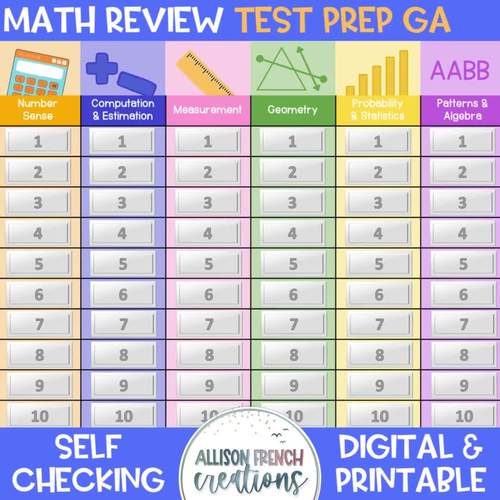 Math Review Game PDF and PowerPoint 3rd Grade VA SOL by Allison French