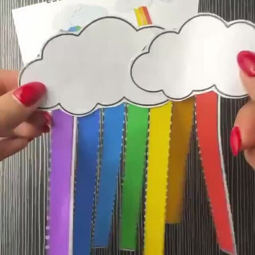 Cut out paper craft for kids, Making rainbow by Activity Sheets Gift