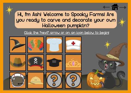 Halloween Pumpkin Carving Sentence Strips | Boom™ Cards by Vivi Speech