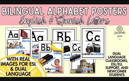 BUNDLE Alphabet, Numbers 1–20 & Shapes Posters | English & Spanish ...