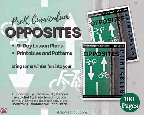 OPPOSITES | Preschool PreK Kindergarten Curriculum | Lessons Activities