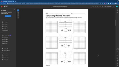 Comparing Decimal Amounts for Grade 4: Scaffolded Practice Activity