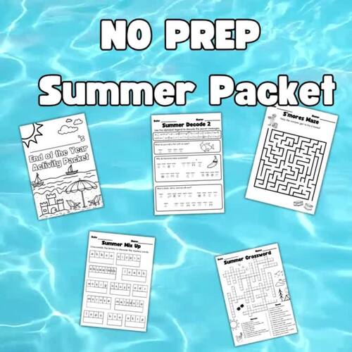 NO PREP End of the Year Activity Packet | Early Finisher | Puzzle ...