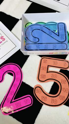 Skip Counting Multiples, Large Numbers Display, Fluency Practice Pages