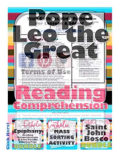 Pope Leo the Great Reading Comprehension - Saint Leo the Great Lesson ...