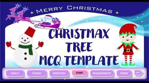 Christmas Game Template for MCQ by TeachDEZway | TPT