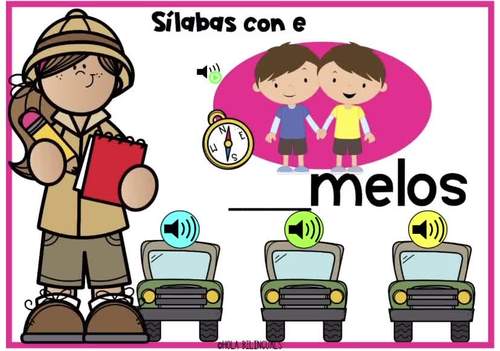 Sílabas con A E I O U BUNDLE BOOM CARDS by Hola Bilinguals | TpT