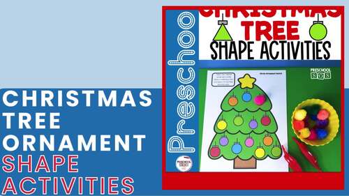 Christmas Tree Ornament Shapes - PRESCHOOL MATCHING GAMES by Preschool SOS