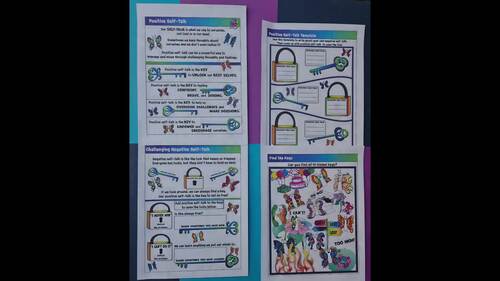 Positive Self-Talk Bundle-Strategies to Boost Self-Esteem: Butterfly ...