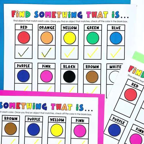 Letter Number Shape Color Scavenger Hunts Activity Preschool Kindergarten