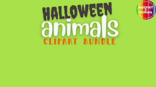Animals on Halloween Clipart Bundle GROWING BUNDLE *LIGHTNING DEAL*