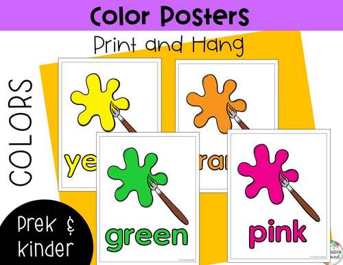 Color Word Posters for Bulletin Boards and Classroom Decor by The ...