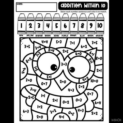 Addition and Subtraction Facts within 10 Worksheets | Autumn Theme