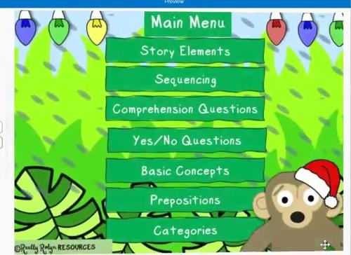 "Grumpy Monkey Oh, No! Christmas" Book Companion Boom Cards | TPT