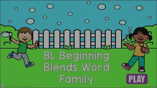 BL Beginning Blends Word Family for PowerPoint™ Google™ Boom™ with GIF ...