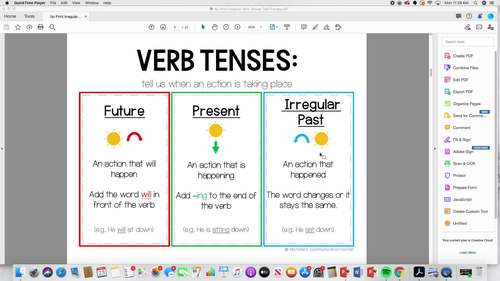 Irregular Verb Tenses - No Print - Distance Learning - Google Slides